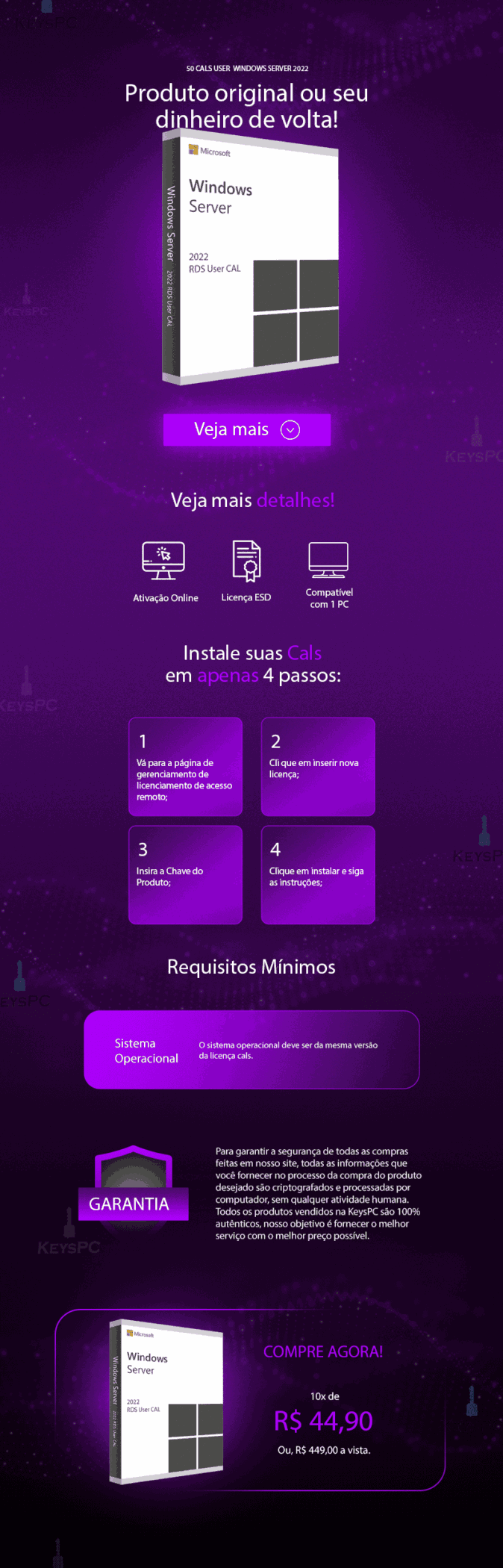 Pacote De 50 User CALs Windows Server 2022 - Licença Vitalícia - Versão ... Pacote De 50 User CALs Windows Server 2022 - Licença Vitalícia - Versão ...
